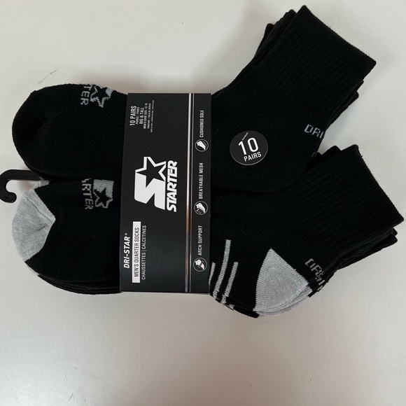 STARTER | Underwear & Socks | Starter Dristar Quarter Ankle Socks ...